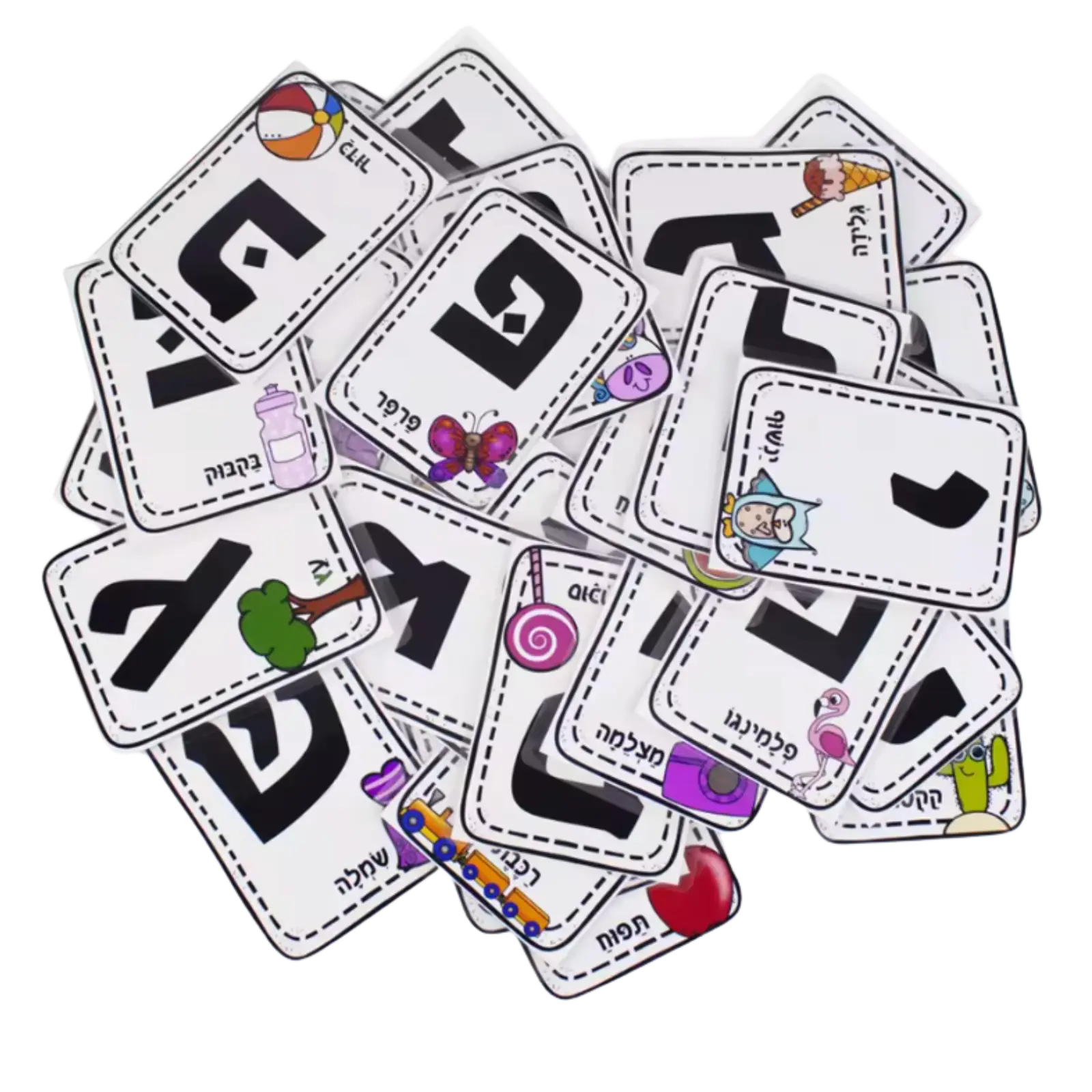 Hebrew Alphabet Flashcards for Kids – Alvera